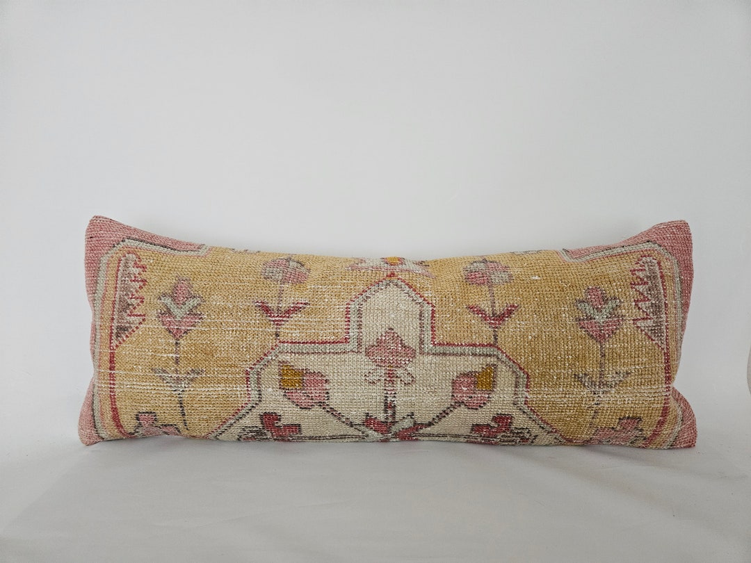 Decorative Lumbar Pillow, Pillow for Bed, Rug Pillow, Long Lumbar ...