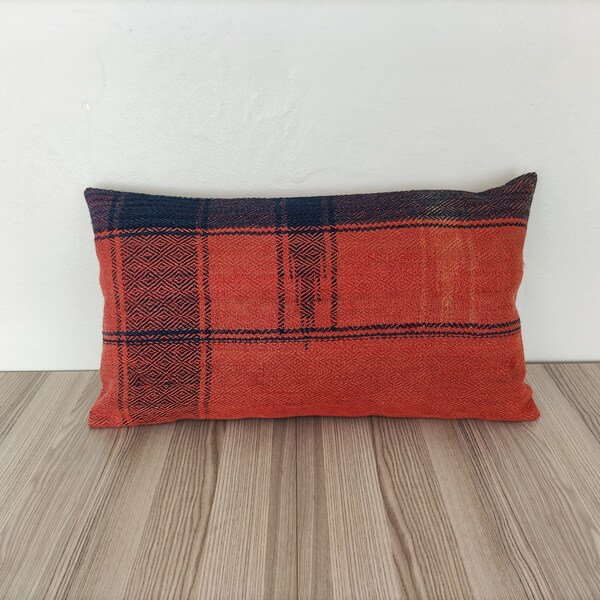 Navy Orange Pillow - Etsy