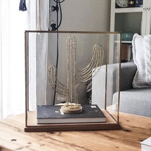 Hand Made Large Glass and Silver Metal Frame Display Showcase - Etsy