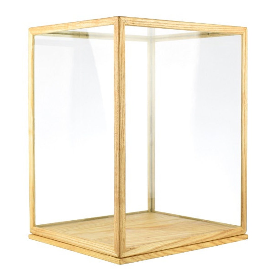 Large Glass and Wooden Frame Display Showcase Cover With Base - Etsy