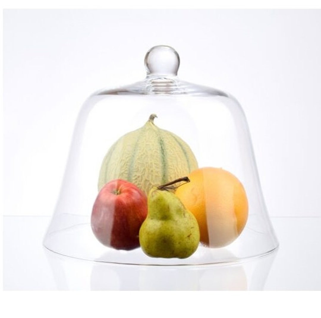 EMH Handmade Display Glass Cake Dome Cover Cloche Tall 17.5 Cm X 19 Cm ...