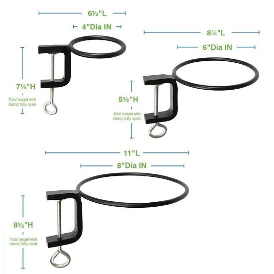Metal Clamp Ring Flower Pot Bracket Wall Plant Holders 17 Cm - Etsy