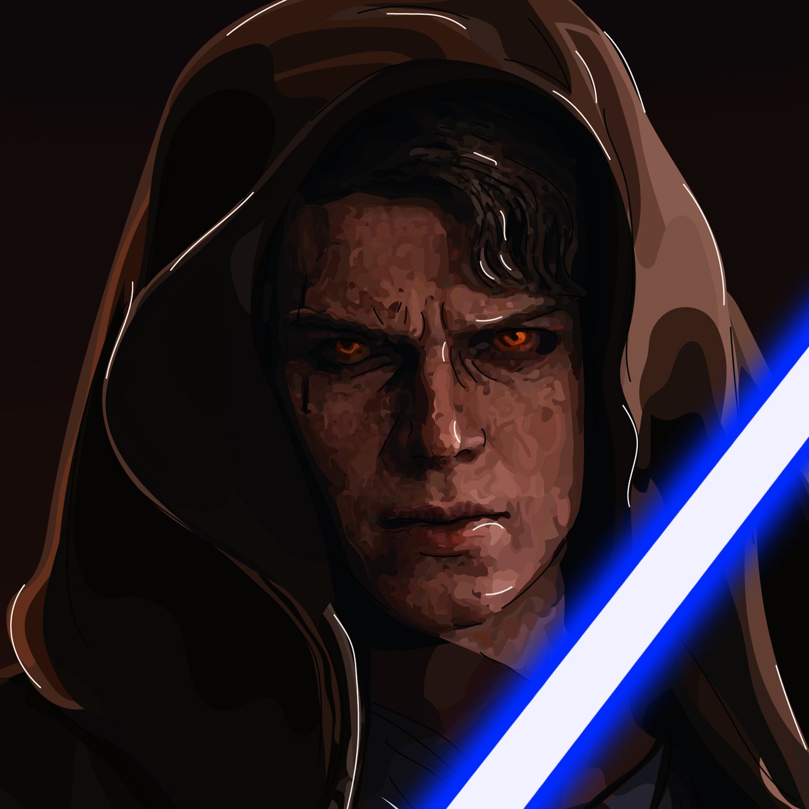 Anakin Skywalker A3 Digital Illustration Print - Etsy