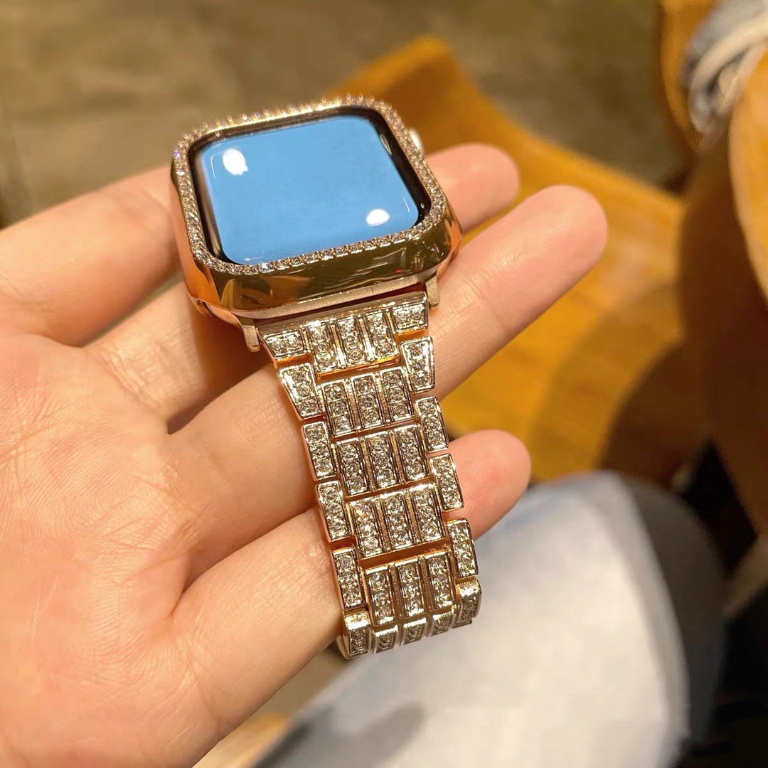 Luxury Apple Watch Bling Bling Diamond Watch Band Milanese - Etsy