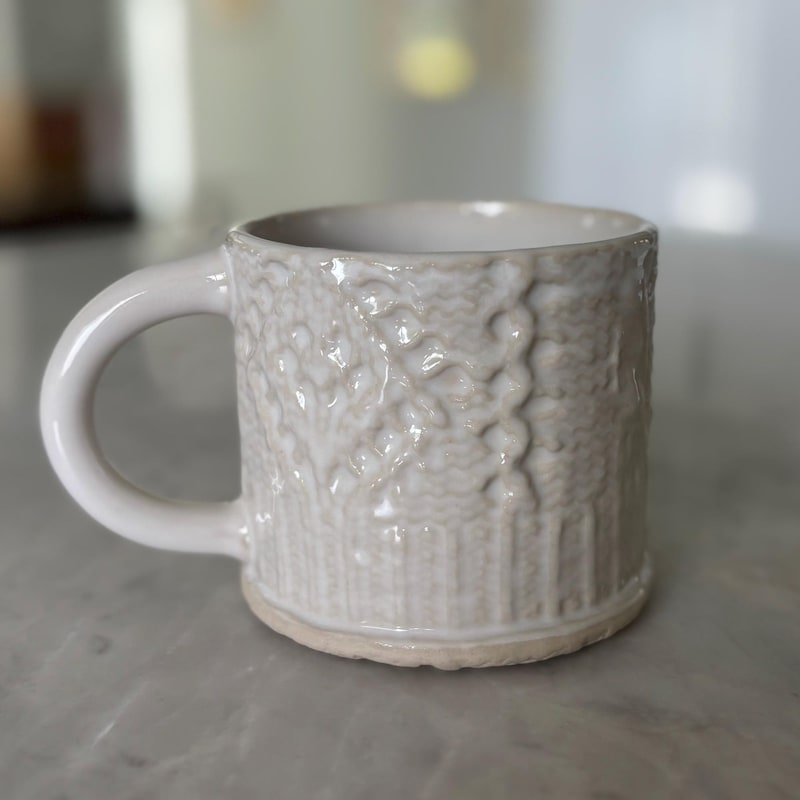 Knit Textured Coffee Mug - Etsy