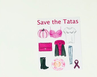 Save the Tatas Stickers - Etsy