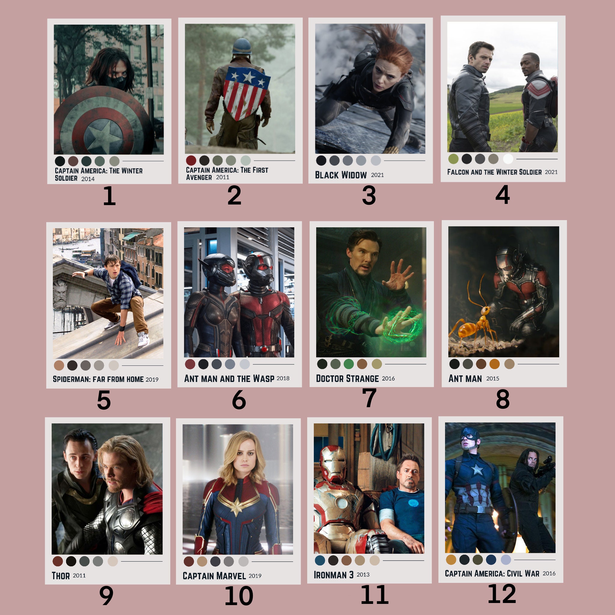 Mini MCU Posters - Etsy