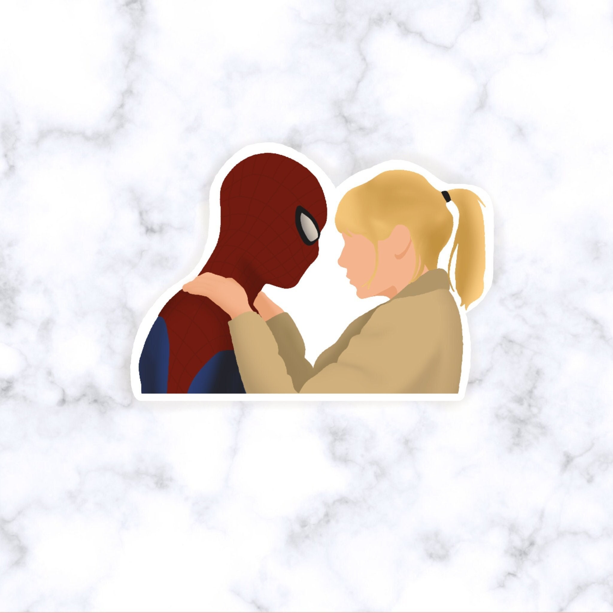Peter Parker & Gwen Stacy Vinyl Sticker - Etsy UK