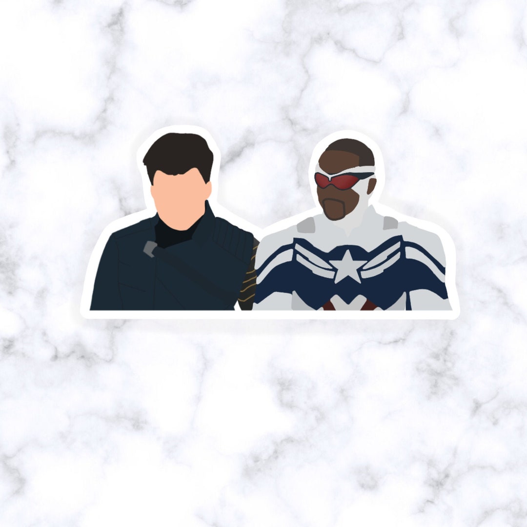 Captain America and the Winter Soldier Vinyl Sticker - Etsy