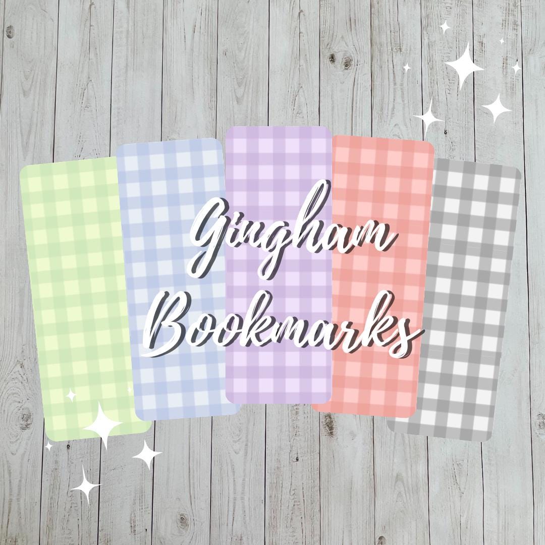 Colourful Gingham Laminated Bookmarks - Etsy