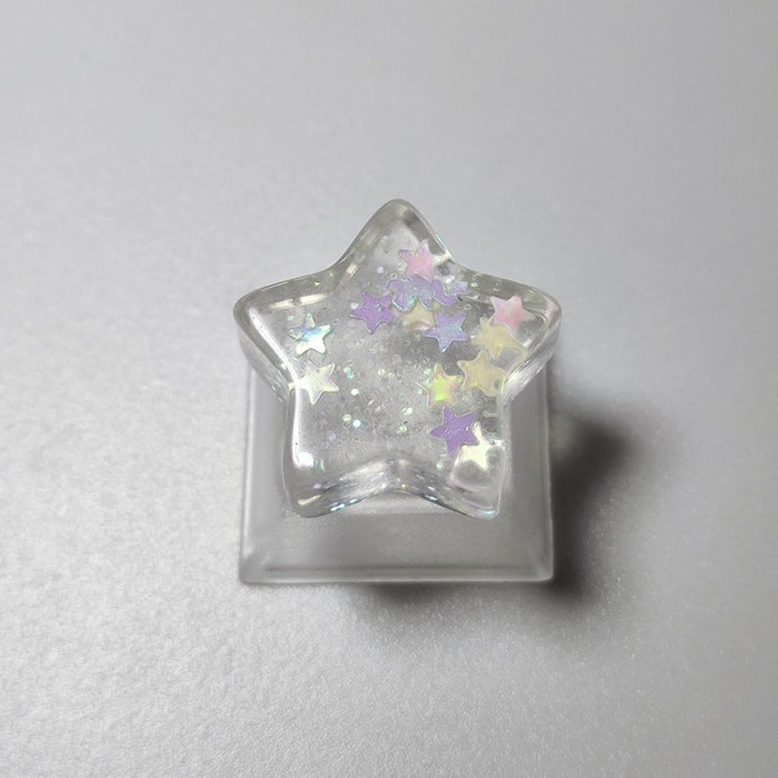 Personalized Crystal Star Keycap Clear/pink Artisan Keycaps - Etsy