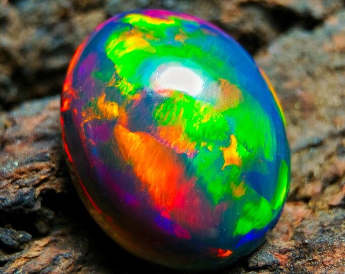 AAA Quality Natural Multi Fire Opal 11.85 CT Oval Cut Opal Loose ...