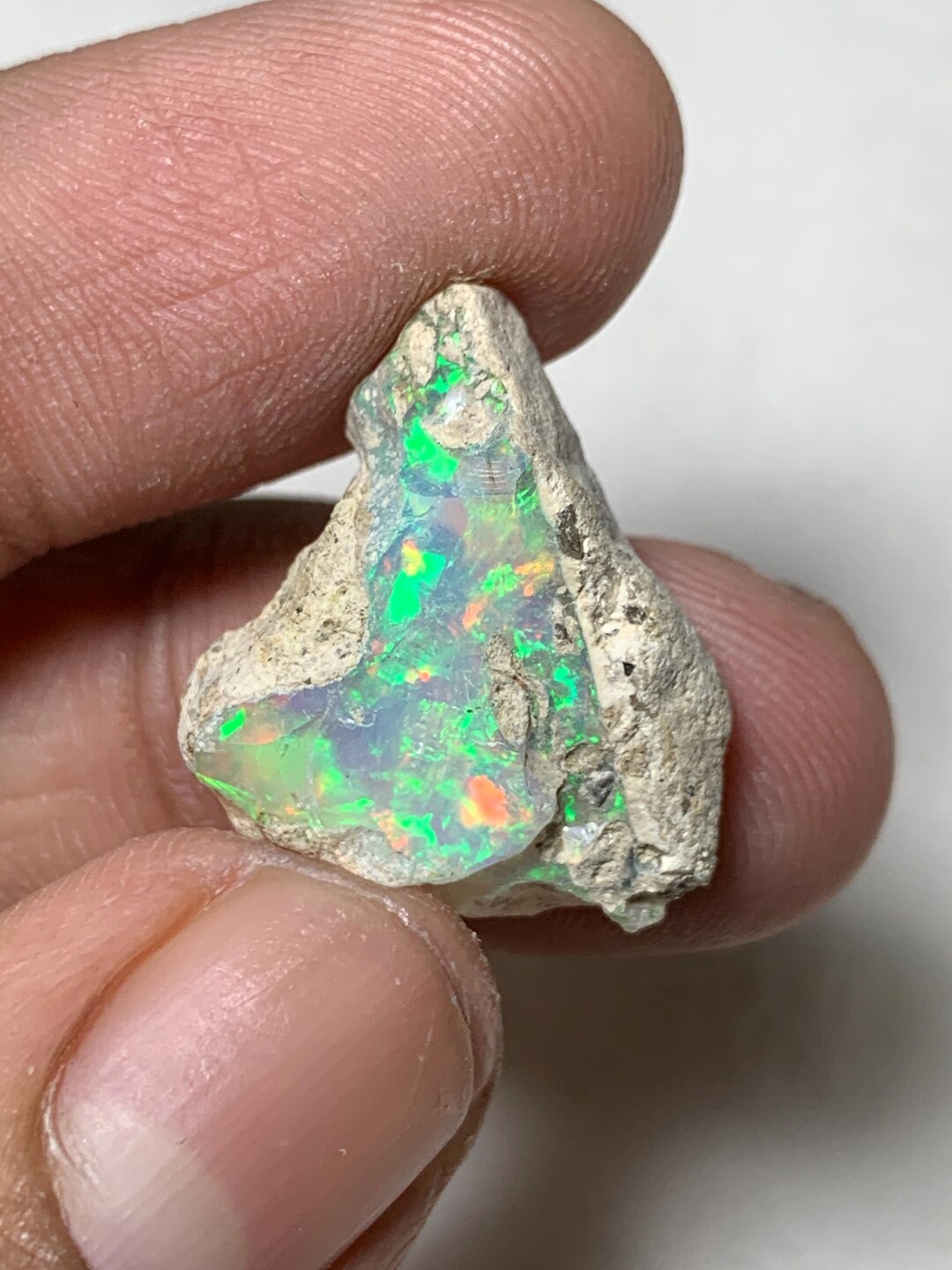 Uncut Ethiopian Opal Raw, Smoked Opal Large Rough, 13.15 CT Opal Raw of ...