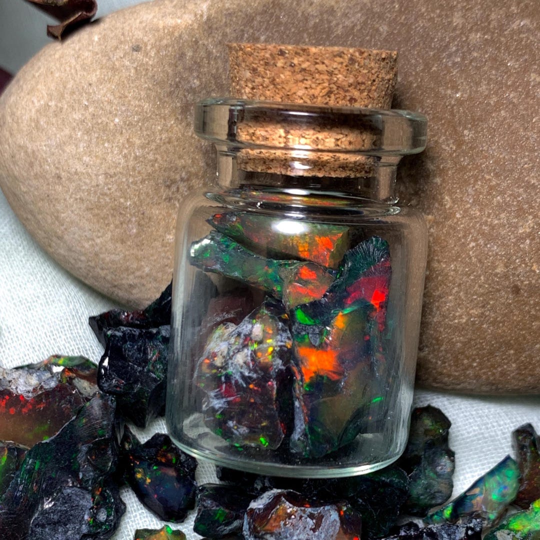 AAA Grade Black Ethiopian Opal Raw - Unshape Opal Rough for Stone ...