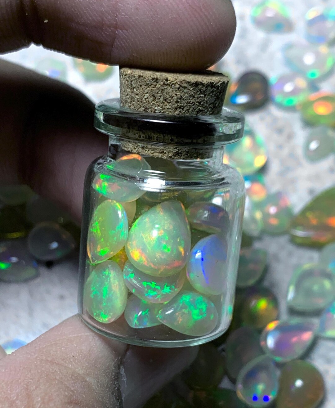 Genuine Natural Fire Opal Stone Pear Cut Smooth Opal Cabochon AAA Grade ...