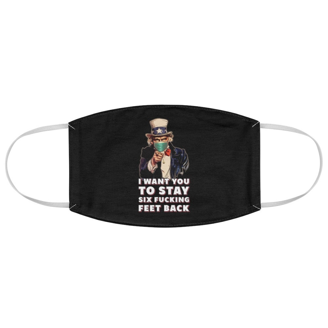 Uncle Sam Stay 6 Feet Back Mask Social Distancing Face Mask - Etsy