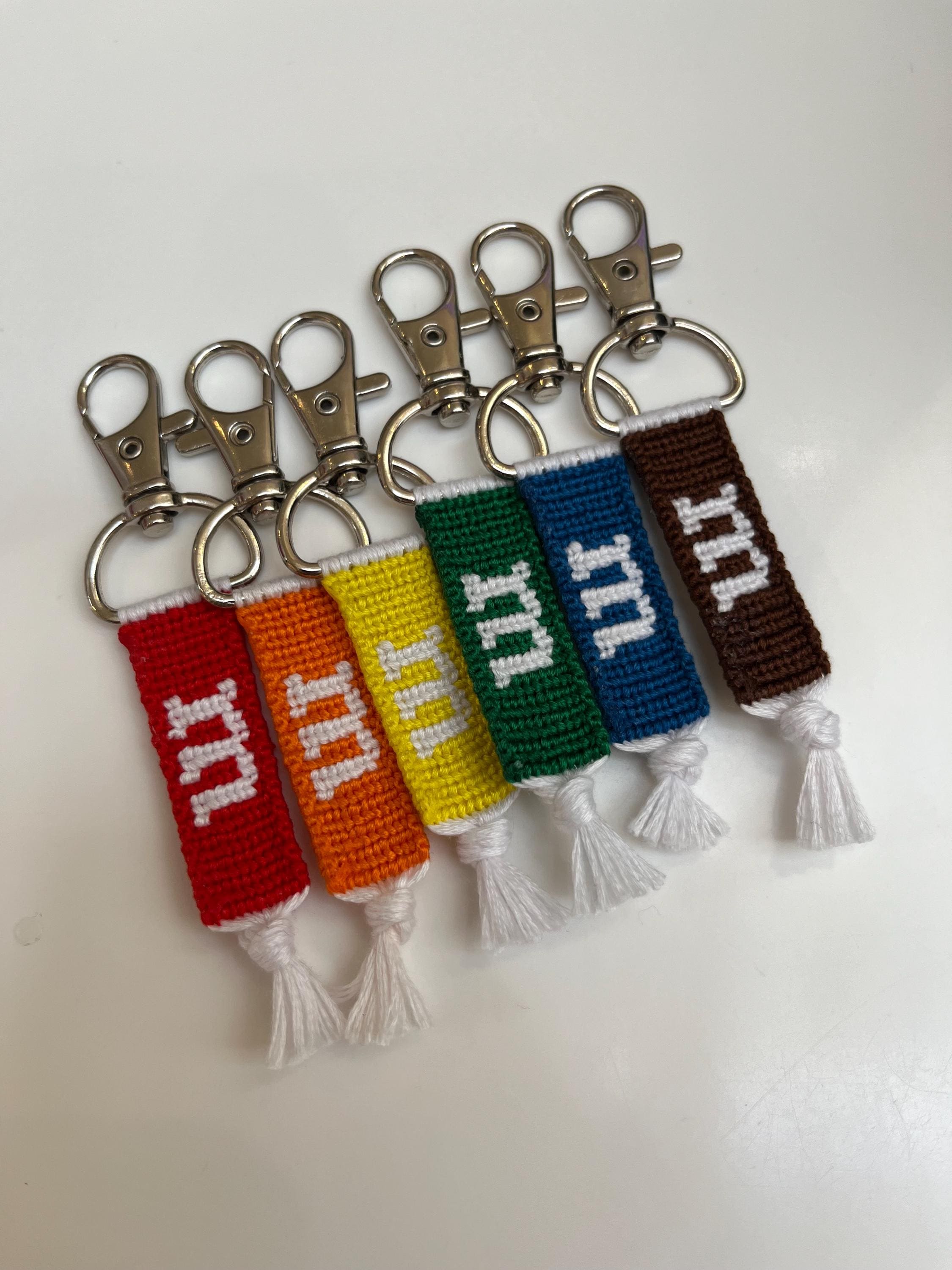 M&M Chocolate Candy Simple Alpha Keychains - Etsy