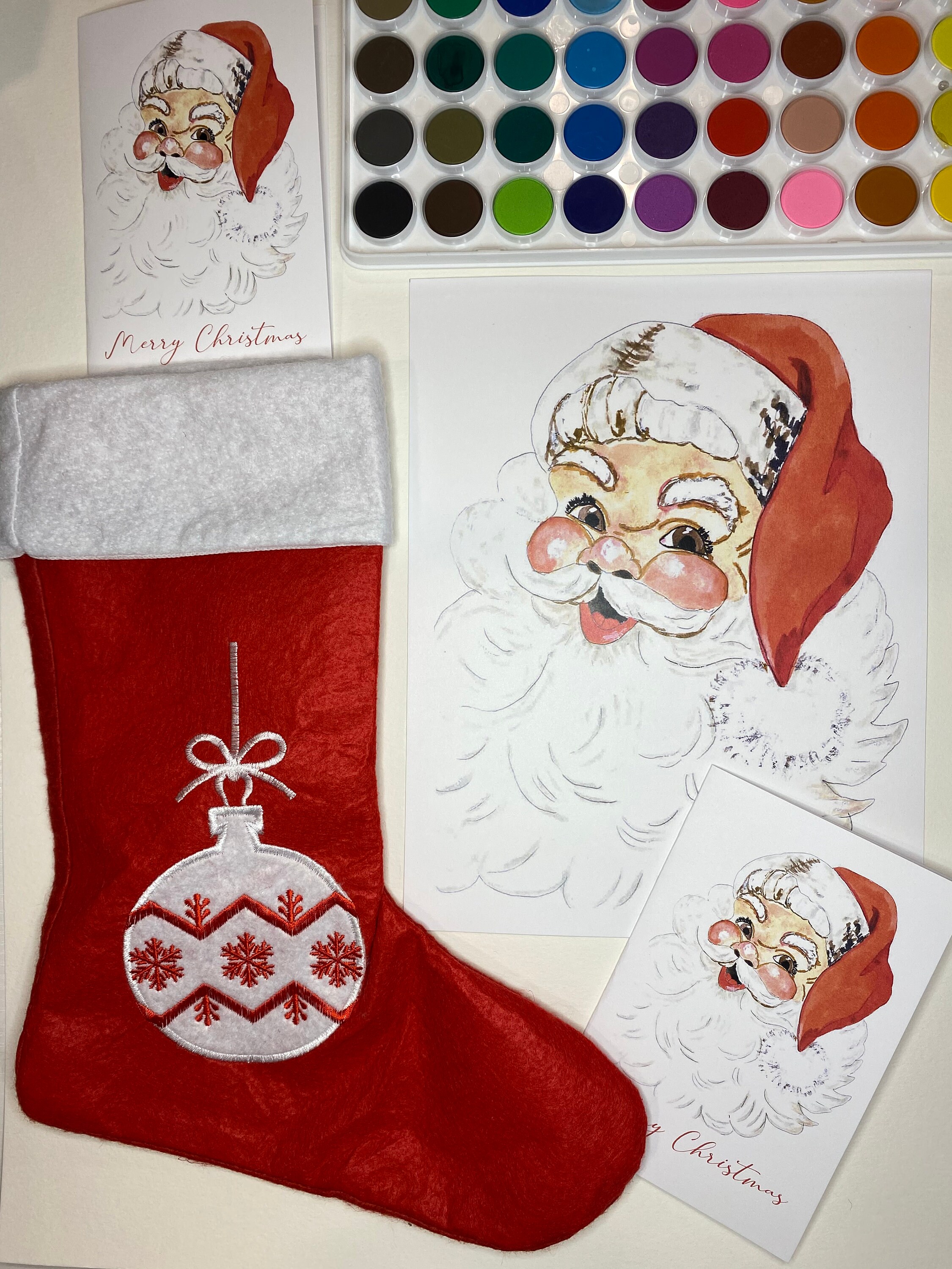 8x10 Signed Santa Print, Vintage Santa, Santa Clause Art, Christmas Art ...