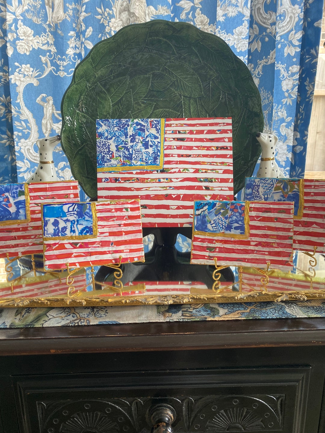American Flag Collage Art: Patriotic 4th of July Canvas - Etsy