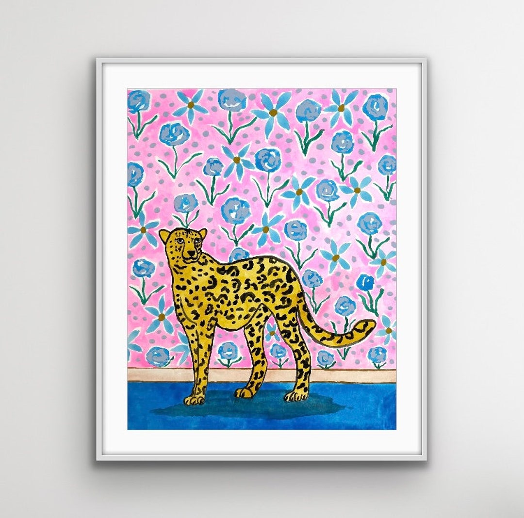 Leopards House 8x10 Original Watercolor on Paper Leopard - Etsy