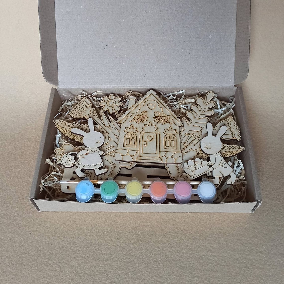 Blank Craft Kit Laser Cut Wooden MDF Easter Wood Decoration. Table ...