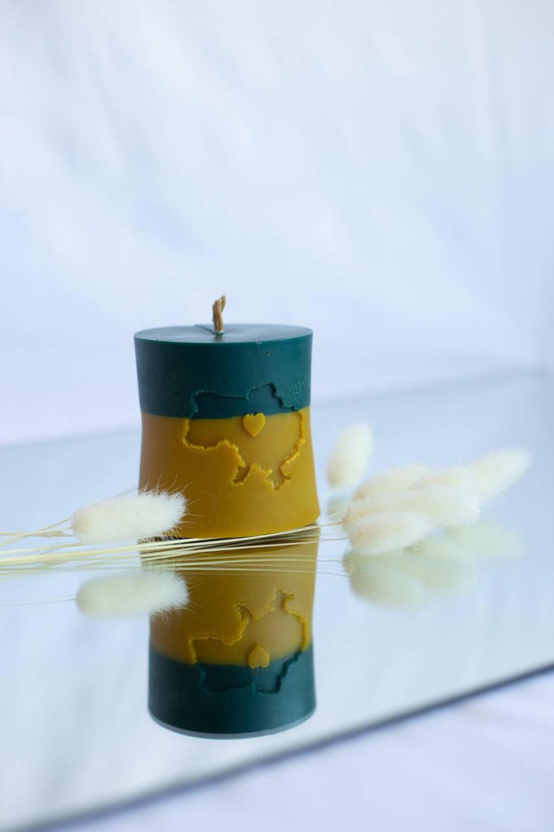 Ukrainian Candle Map of Ukraine Blue Candle Yellow Candle Candle Made ...