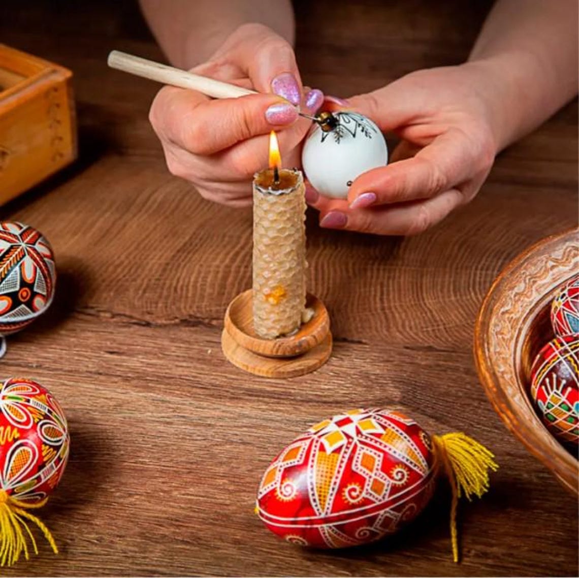 Set of Pens for Painting Easter Eggs With Wax Easter Egg Pysanka Wax ...