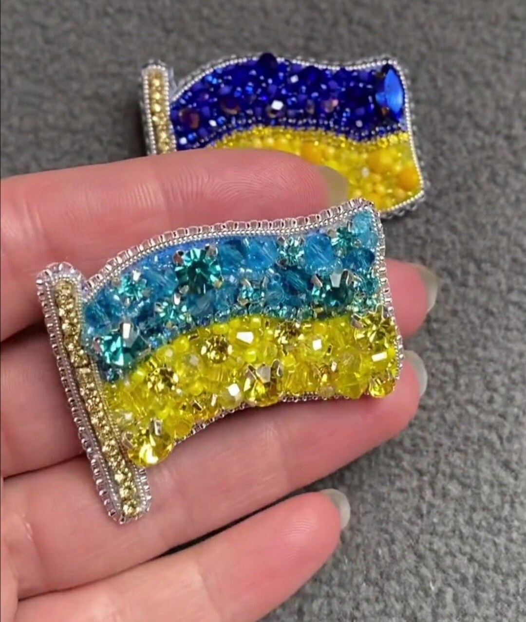 Flag of Ukraine. Brooch Flag of Ukraine. Blue Yellow Flag. Accessory ...