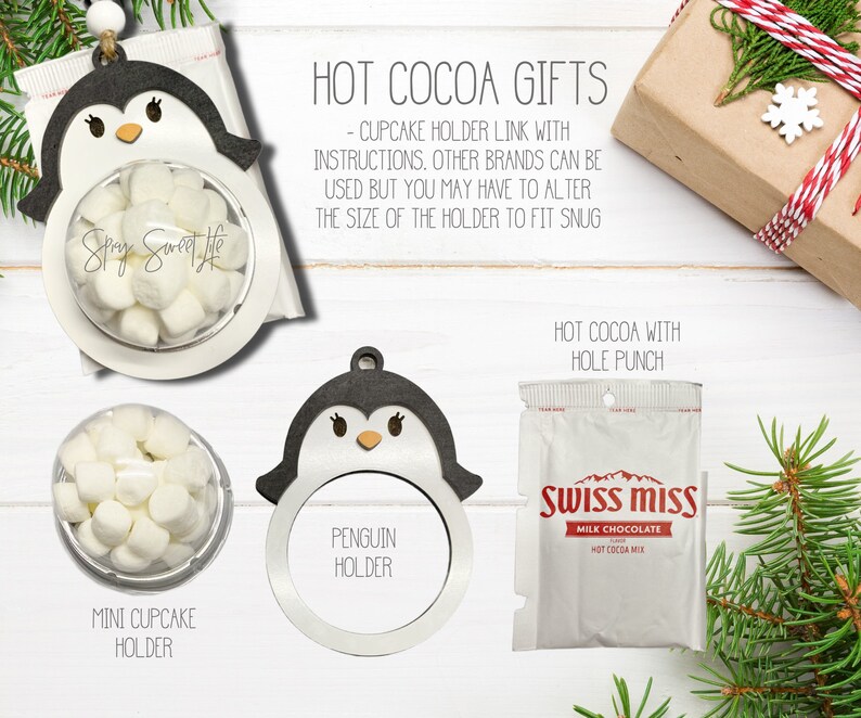 Penguin Hot Cocoa Ornament Svg File, Hot Chocolate Ornament SVG File ...