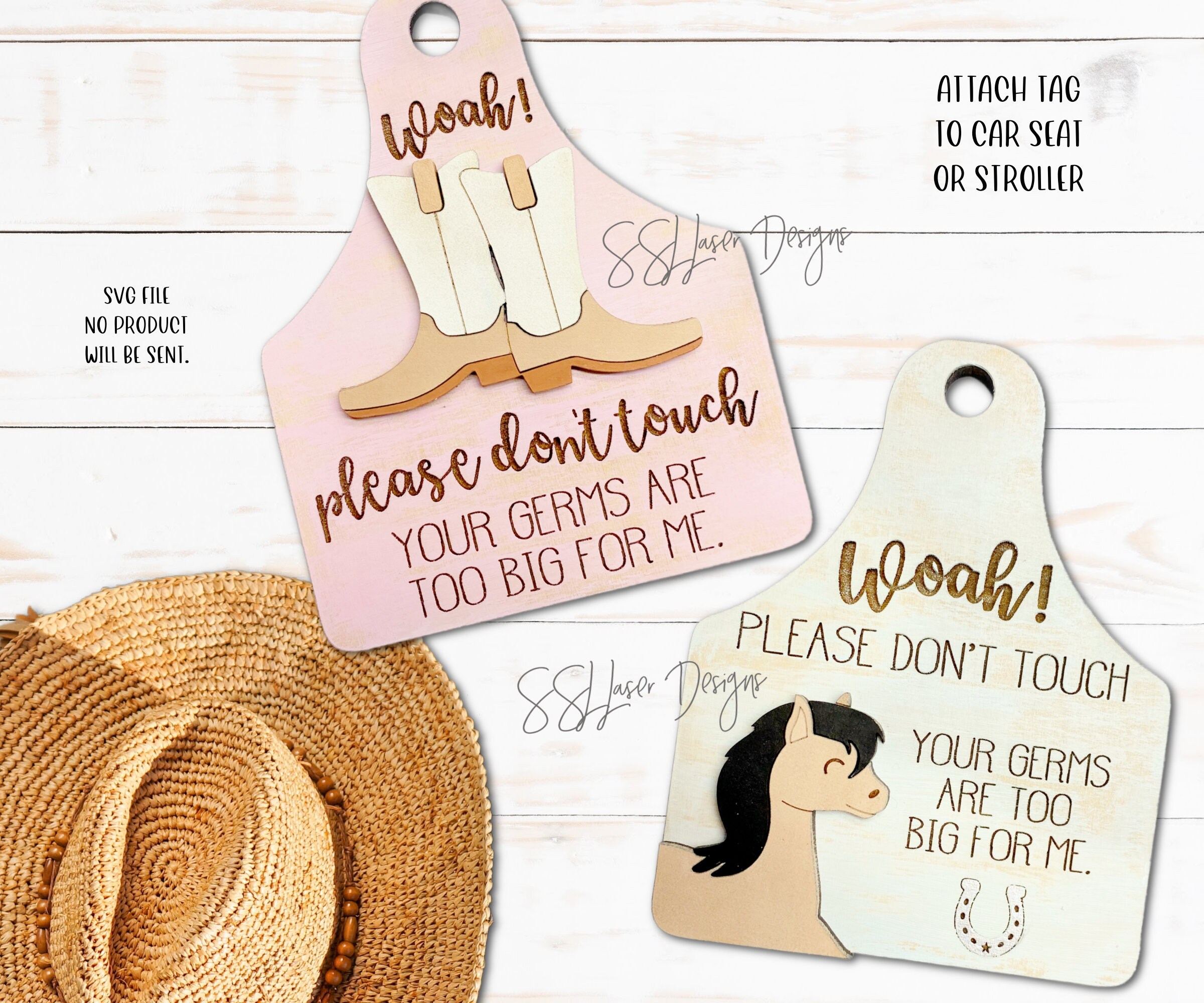 Horse Do Not Touch Baby Sign SVG File, Baby Germ Tag SVG File, Germ Tag ...