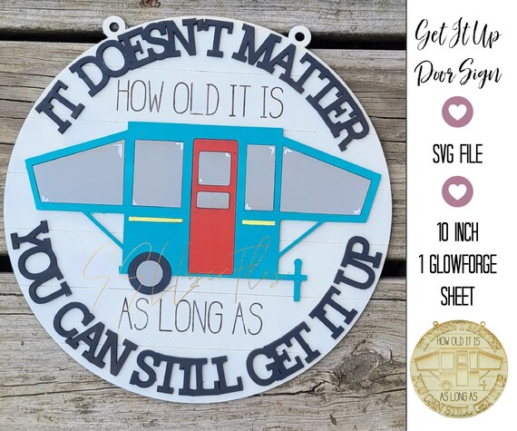Pop up Camper SVG Cut File Pop up Camper Door Sign SVG - Etsy