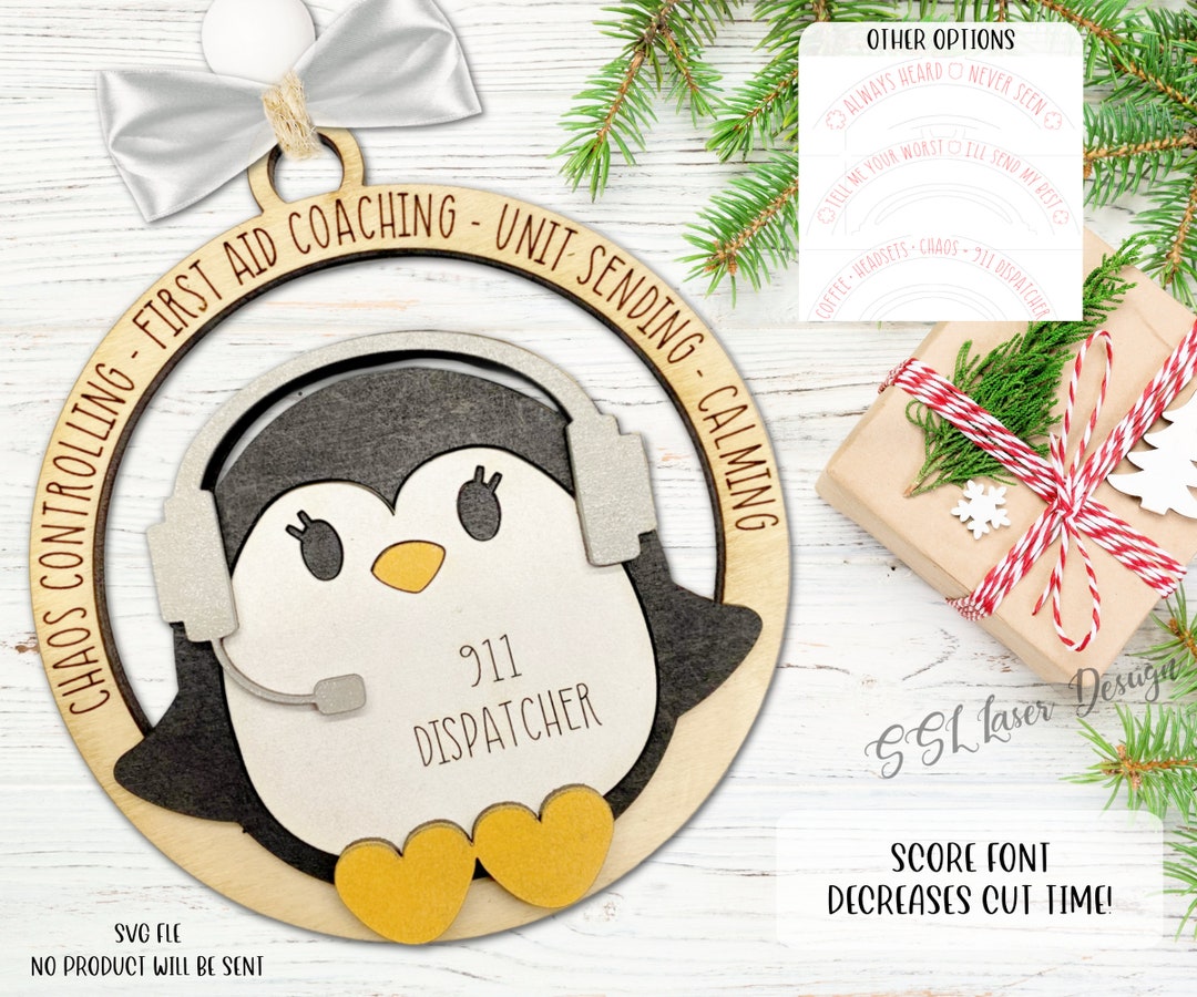 911 Dispatcher Christmas Ornaments SVG File, 911 Dispatcher Ornaments ...