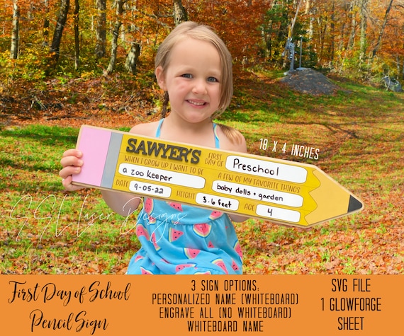 1st Year of School Sign Svg First Day of School Laser File - Etsy