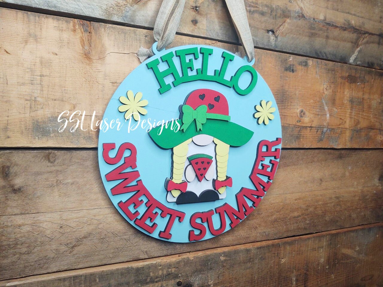 Watermelon SVG Laser Door Sign, Fruit SVG Laser Door Sign, Summer SVG ...