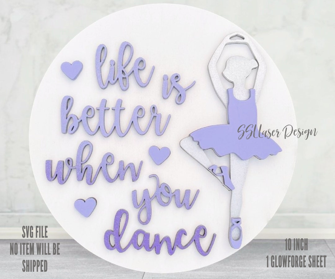 Dance Door Hanger, Dance Wall Hanger SVG File, Dance SVG File, Dance ...