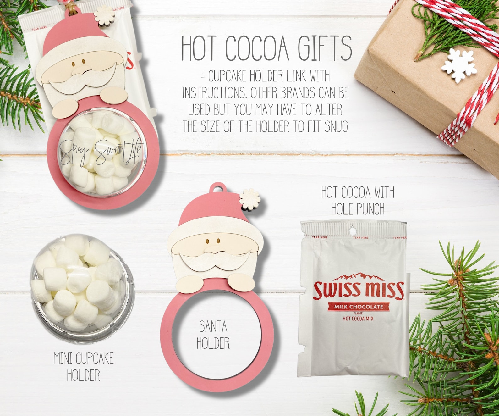 Santa Hot Cocoa Ornament Svg File, Hot Chocolate Ornament SVG File, Hot ...