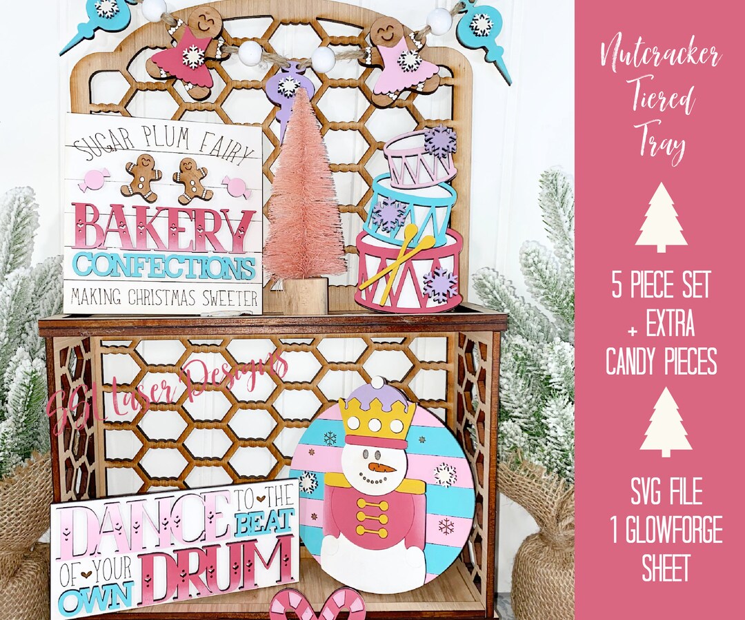 Nutcracker Tiered Tray Svg, Nutcracker Tier Tray Svg, Sugar Plum Fairies Tiered Tray Svg ...