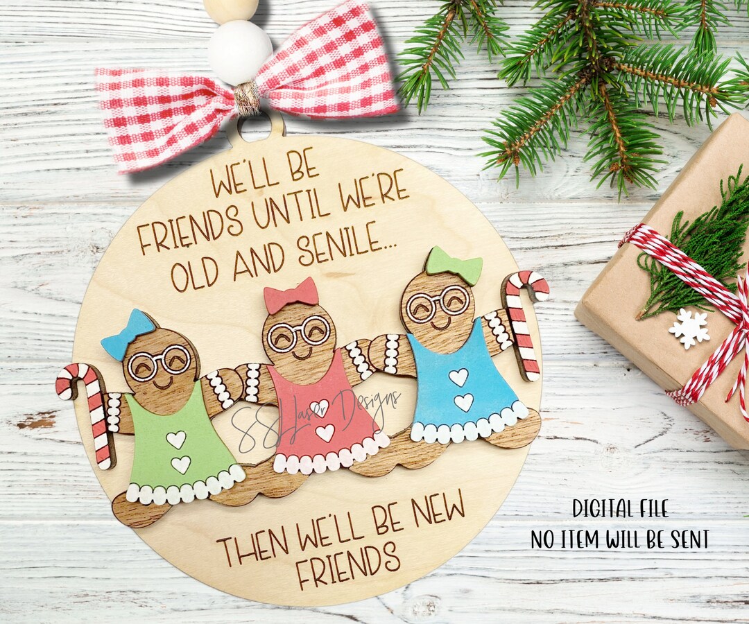 Funny Friend Christmas Ornament Svg Laser File, Best Friend Christmas ...