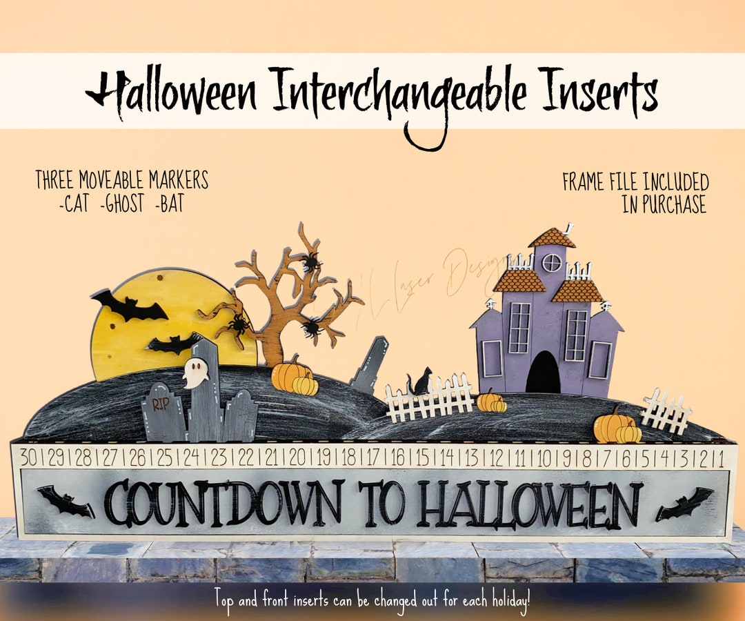 Interchangeable Halloween Countdown SVG File, October Countdown File ...