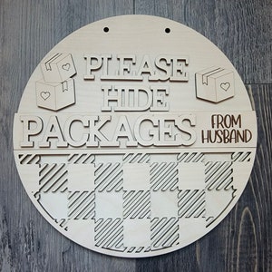 Please Hide Packages SVG Door Sign, Hide Packages From Husband SVG Door ...