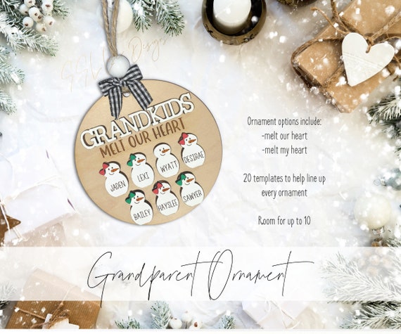 Grandkids Melt Our Hearts Christmas Ornament Svg File - Etsy