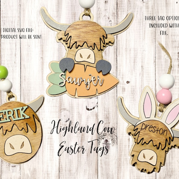 Cow Tag Keychain - Etsy