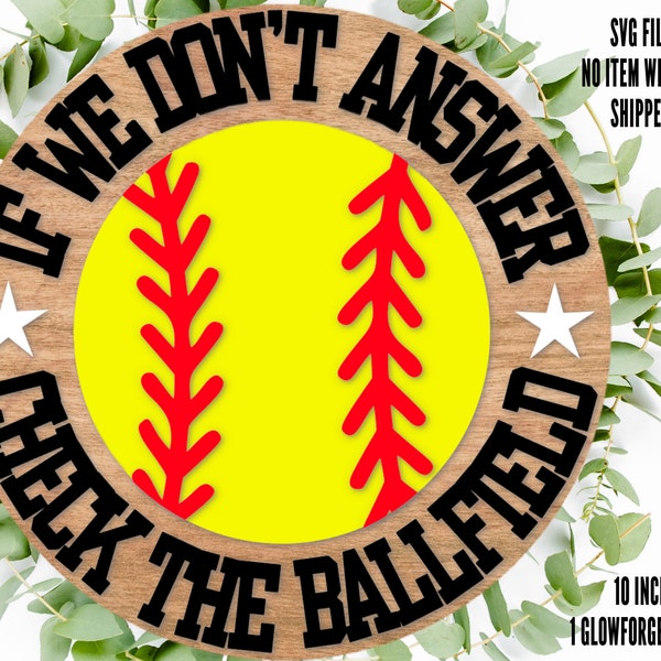 Softball Cut File - Etsy