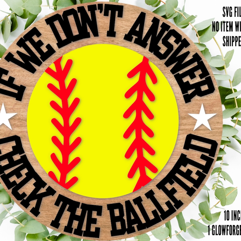 Softball Cut File - Etsy