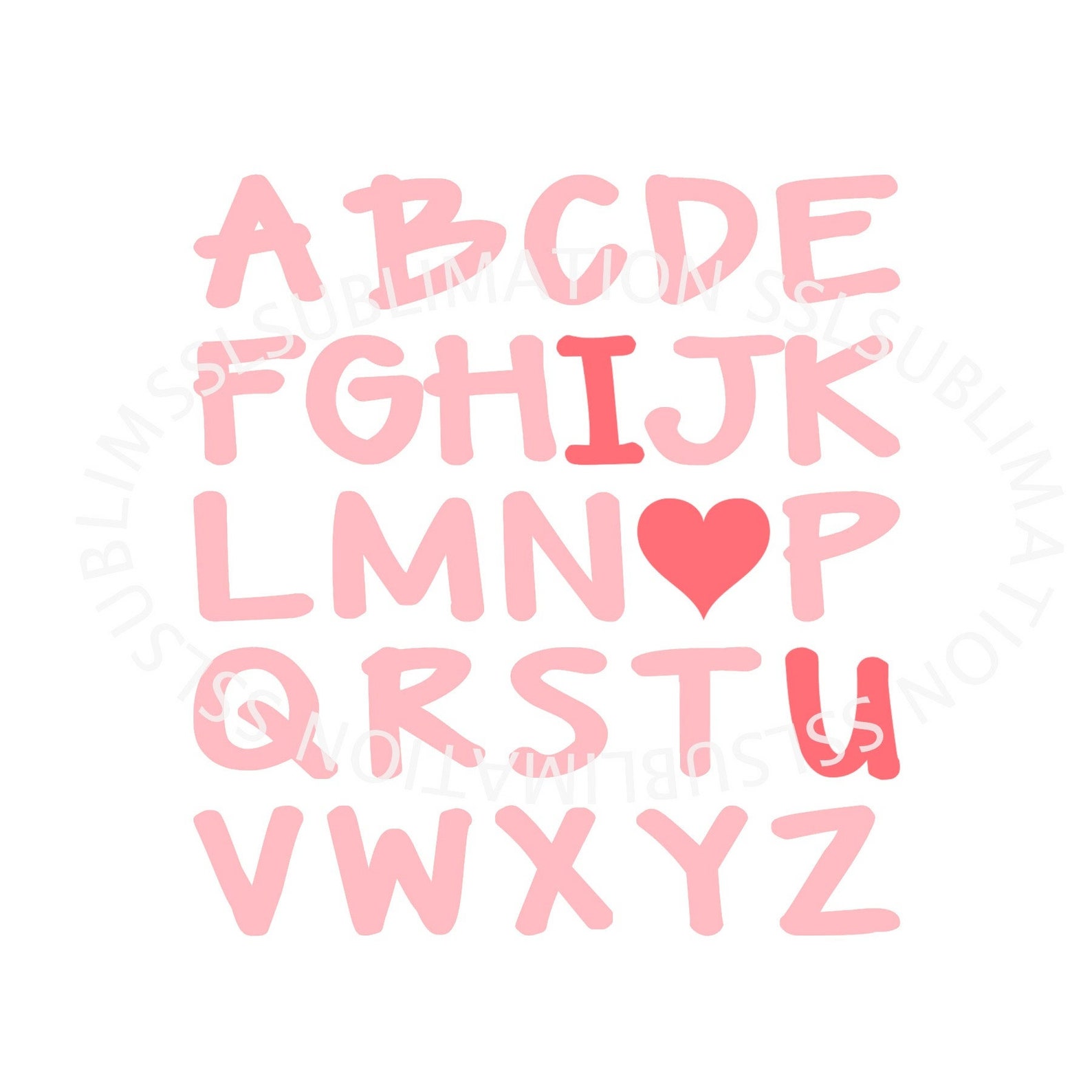 ABC Love Sublimation, Toddler Valentine Sublimation, Valentine ...