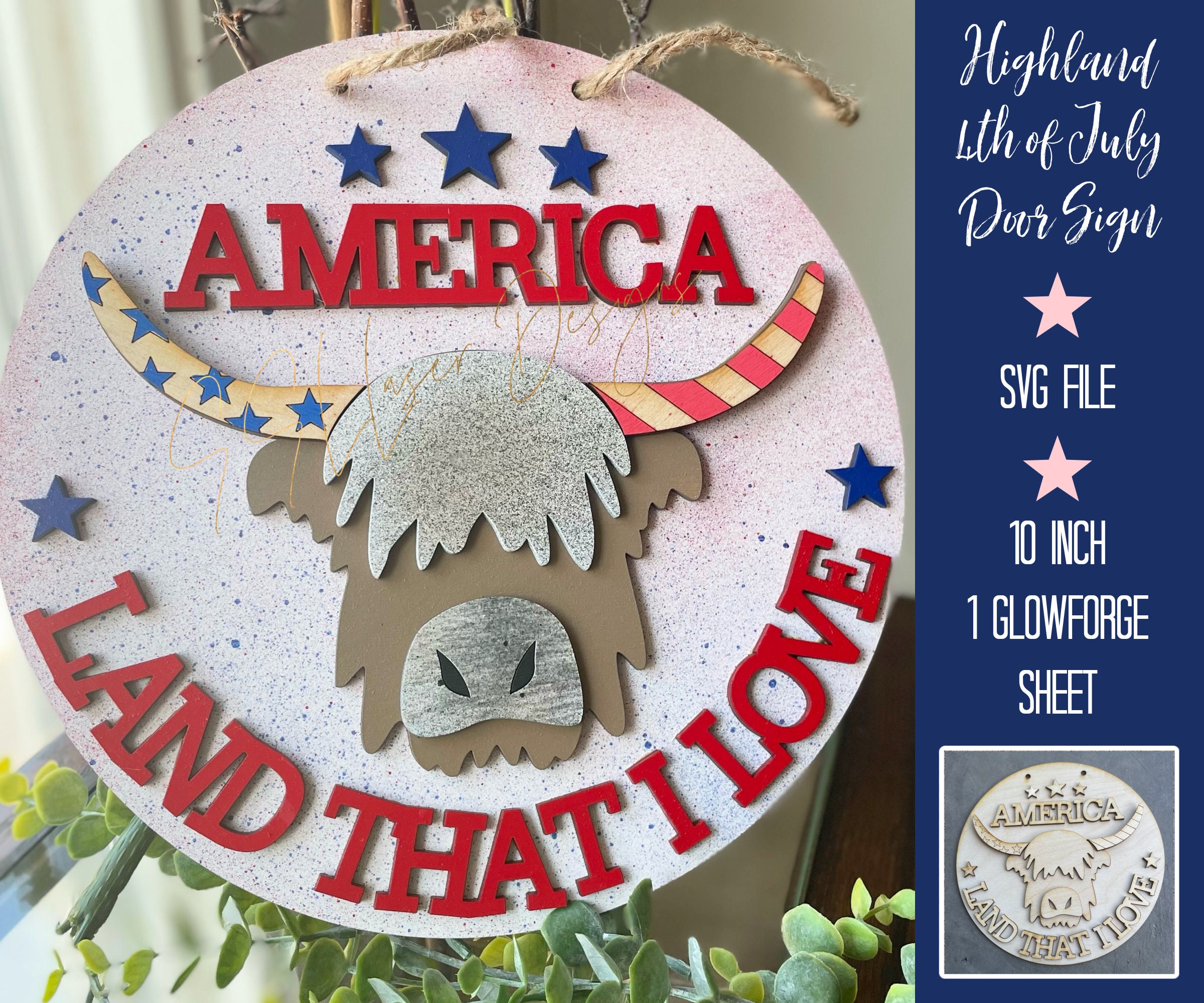 Highland Cow Door Sign, Highland Cows Cut File, Fluffy Cow Door Sign ...