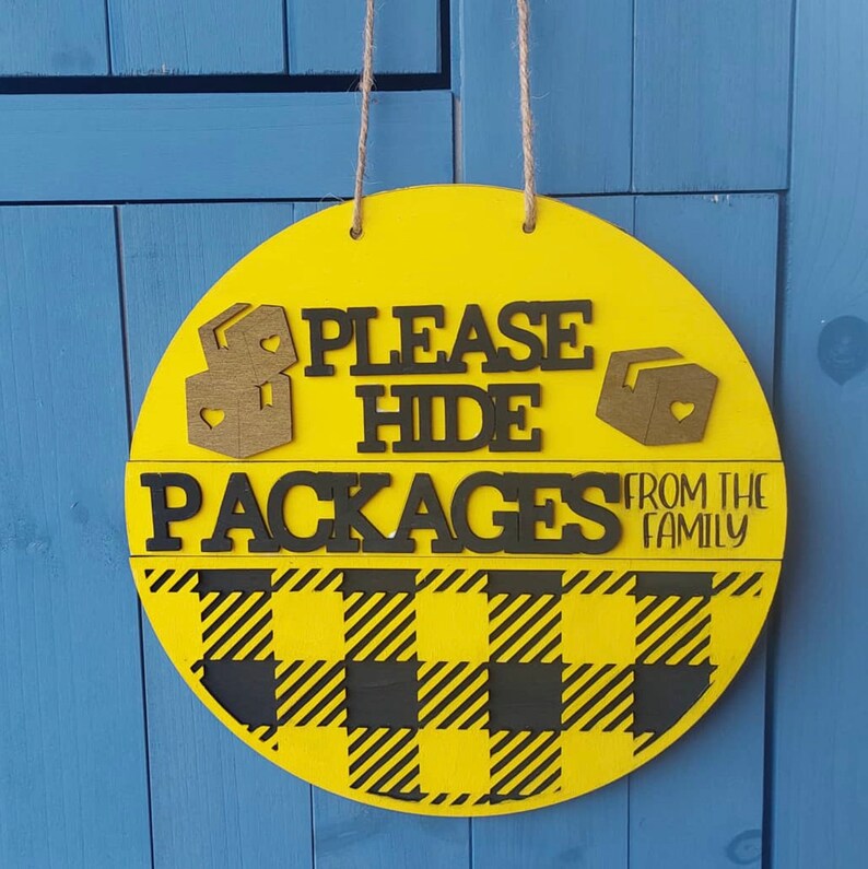 Please Hide Packages SVG Door Sign, Hide Packages From Husband SVG Door ...