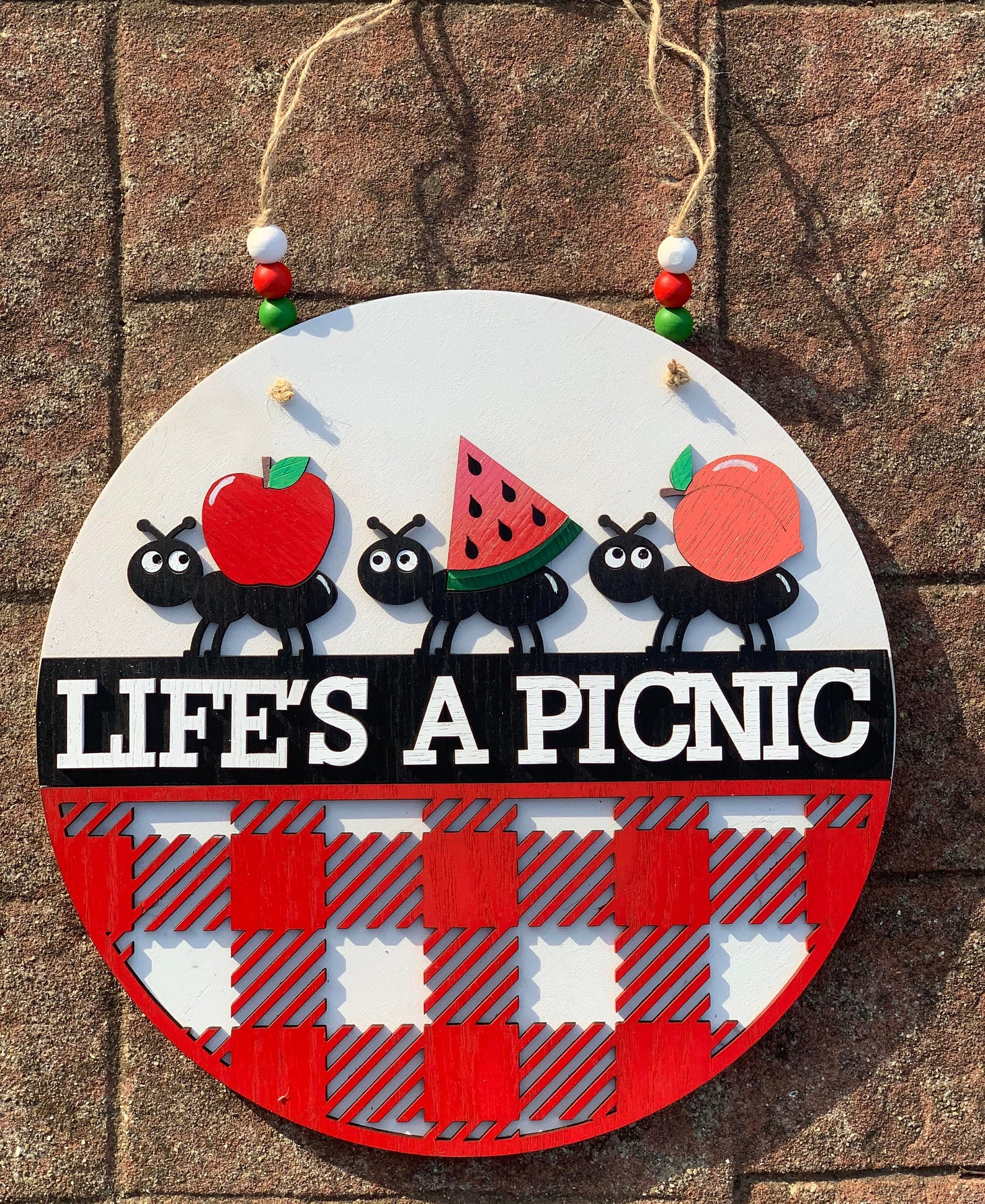 Picnic SVG Laser Door Sign Ant SVG Laser Door Sign Summer | Etsy