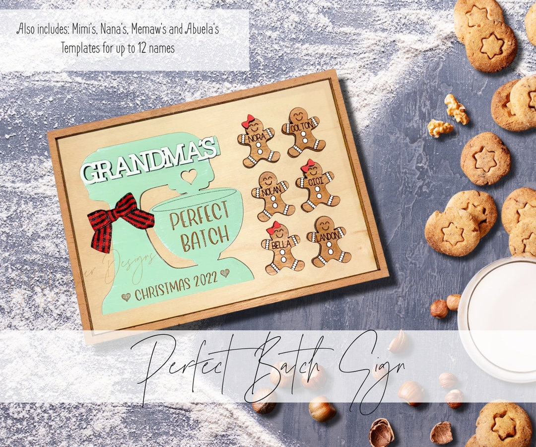 Grandma's Perfect Batch SVG Sign, Greatest Gift Christmas SVG Sign ...