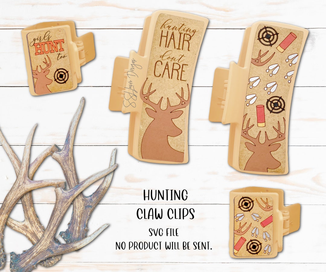 Hunting Claw Clips SVG File, Hunting Hair Clips SVG, Hunting Claw Clips ...